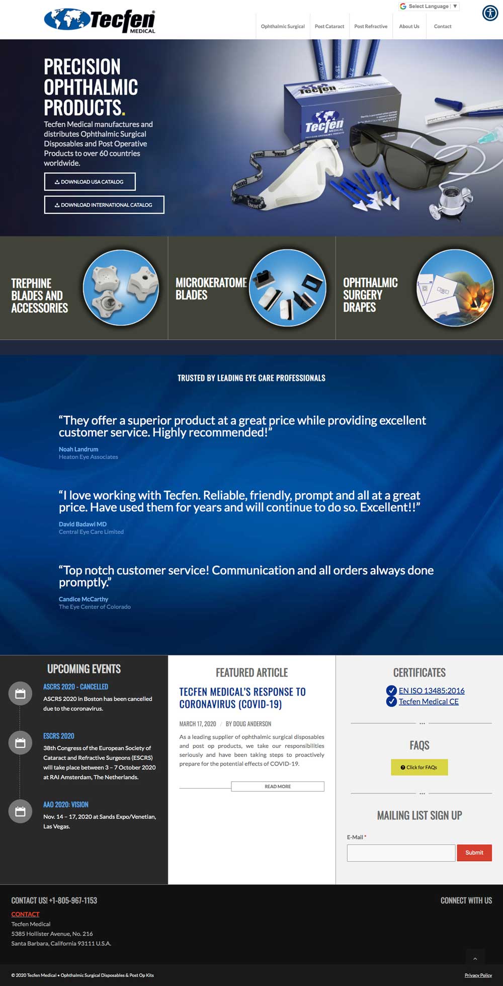 Fat Eyes Portfolio - Tecfen Medical Precision Ophthalmics Distributor